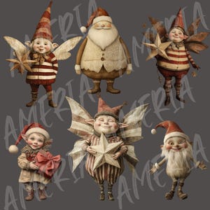 A Rustic Neutral Christmas - Neutral Rustic Vintage Christmas Elves ...