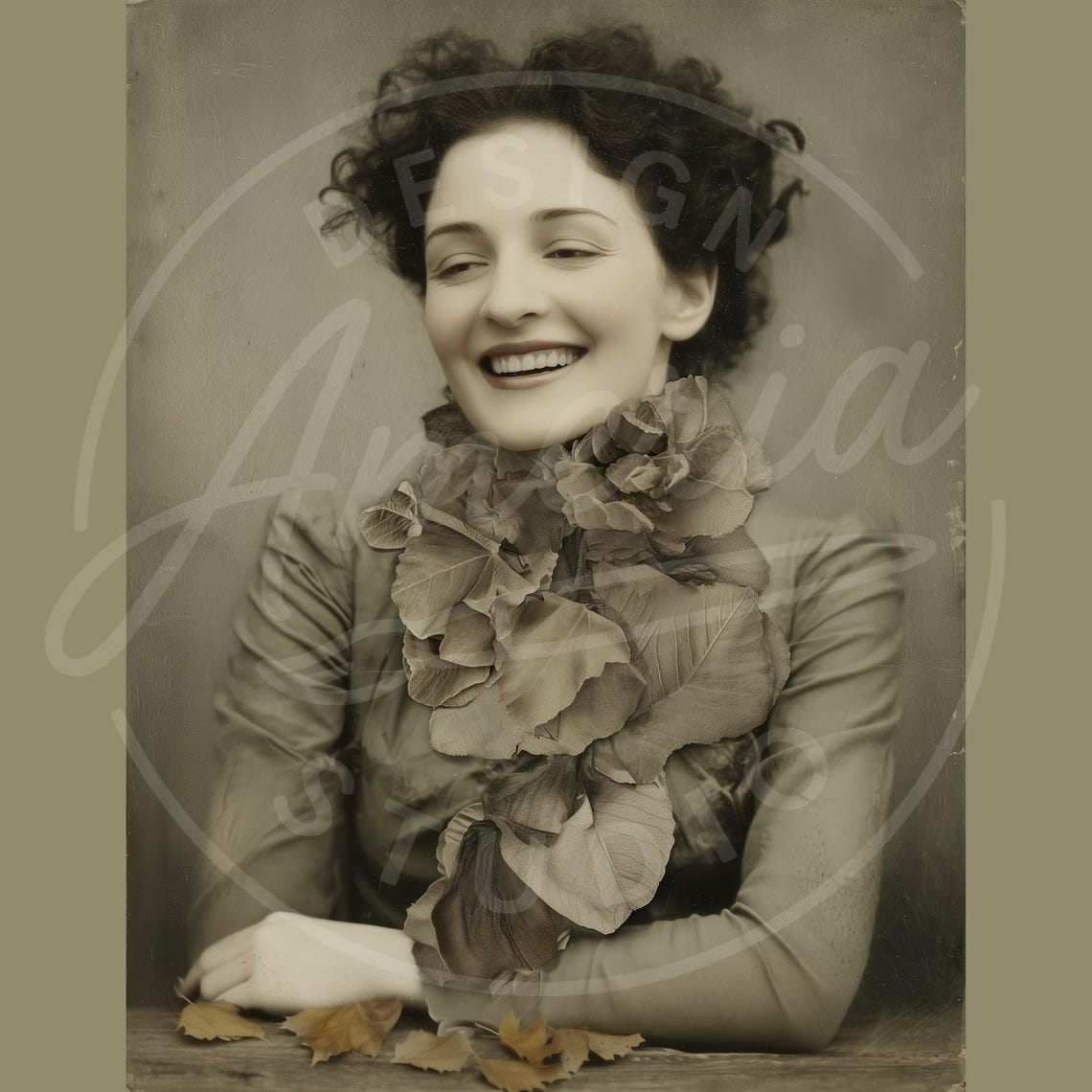 Vintage Sepia Autumn Portrait Clipart: Thanksgiving Faces (digital ...