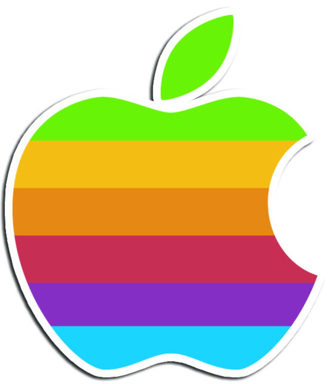 Apple Retro Logo Sticker / Vinyl Decal 10 Sizes FREE Shipping - Etsy