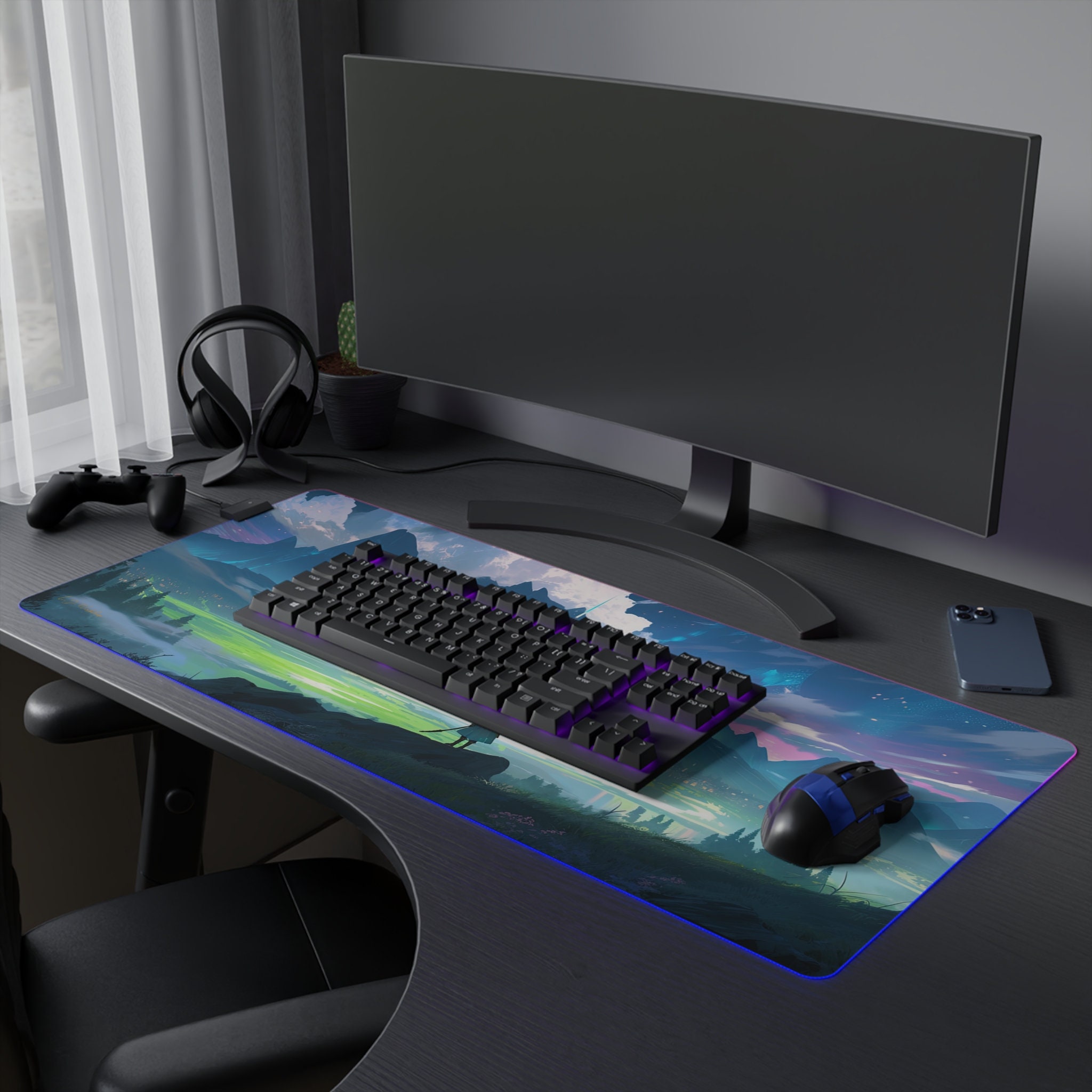 RGB Gaming Mouse Pad 31.5 X 12in | Desk Mat Extra Large | Etherea ...