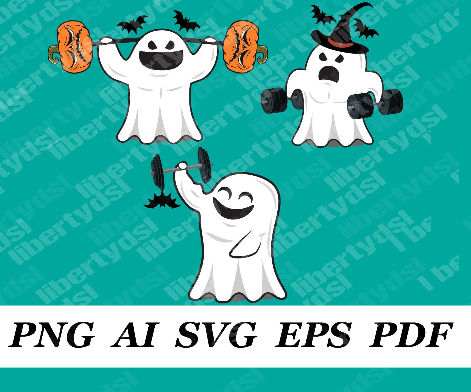 Halloween Gym Ghost Png Weightlifting Ghost Png Dead Lift - Etsy