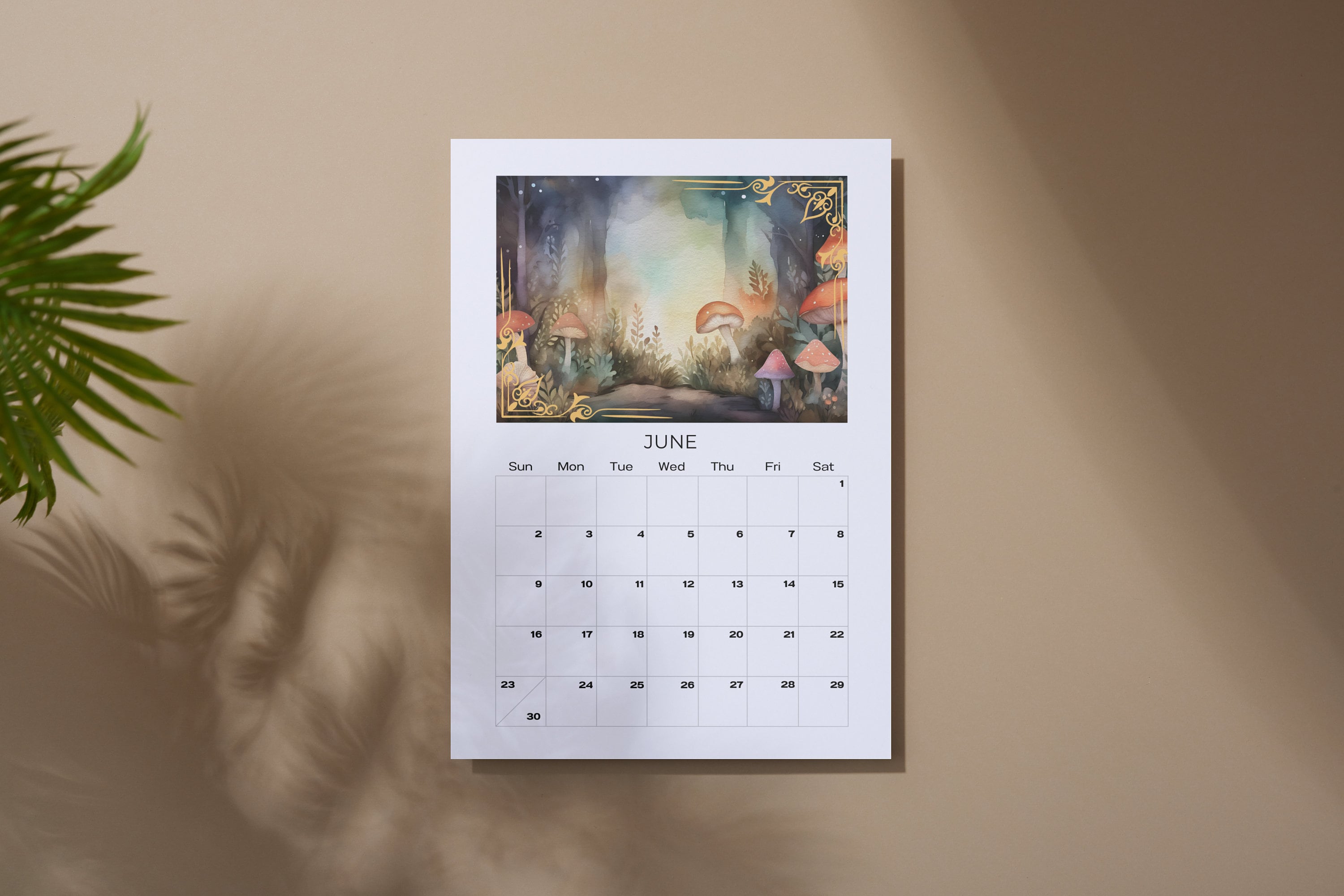 2024 Calendar Month to View Cottagecore Theme 12 Months - Etsy