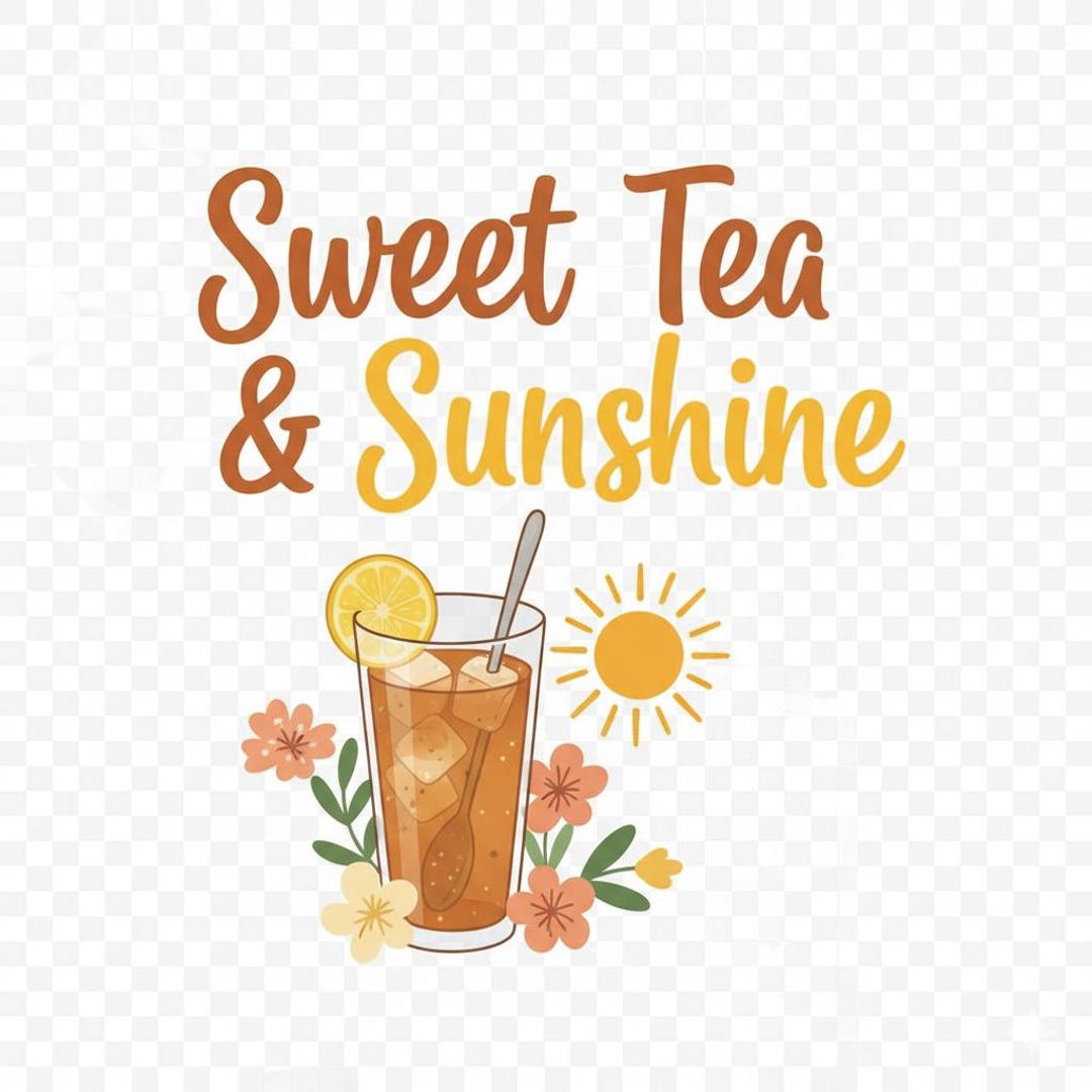 Sweet Tea & Sunshine PNG, Country Quote, Southern Girl Sublimation ...