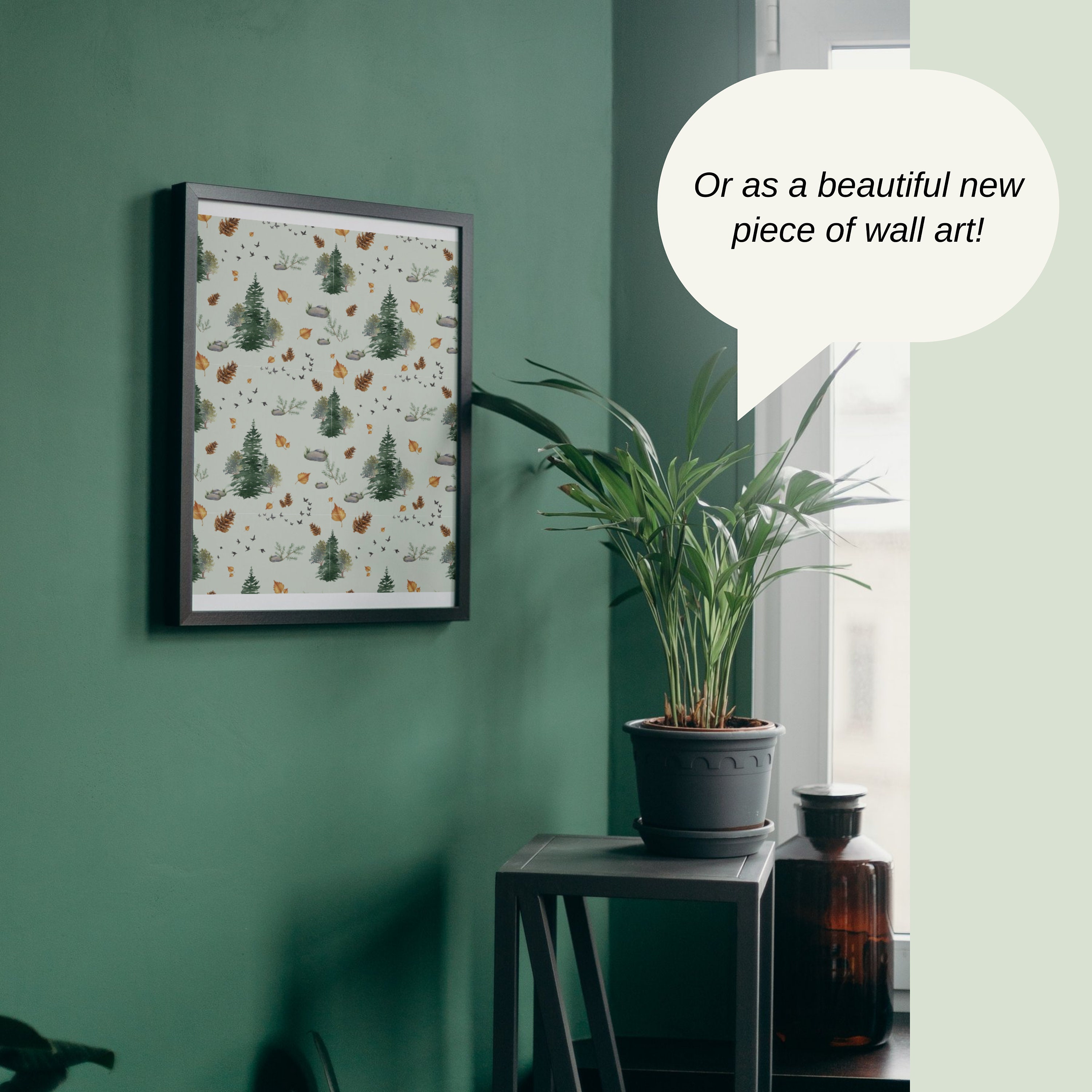 Watercolor Forest Seamless Pattern Digital Paper Scrapbook Repeatable ...