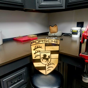 Custom Porsche Logo Wood Wall Art Ideal Gift for Him, Porsche Lover ...