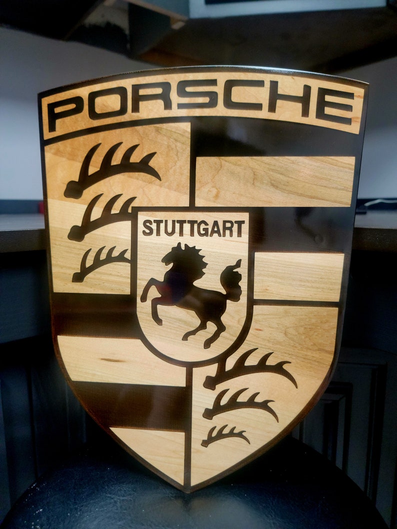 Custom Porsche Logo Wood Wall Art Ideal Gift for Him, Porsche Lover ...