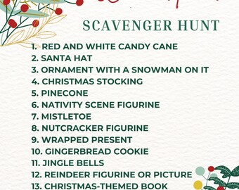 Christmas Fun Family Adventure Scavenger Hunt - Etsy