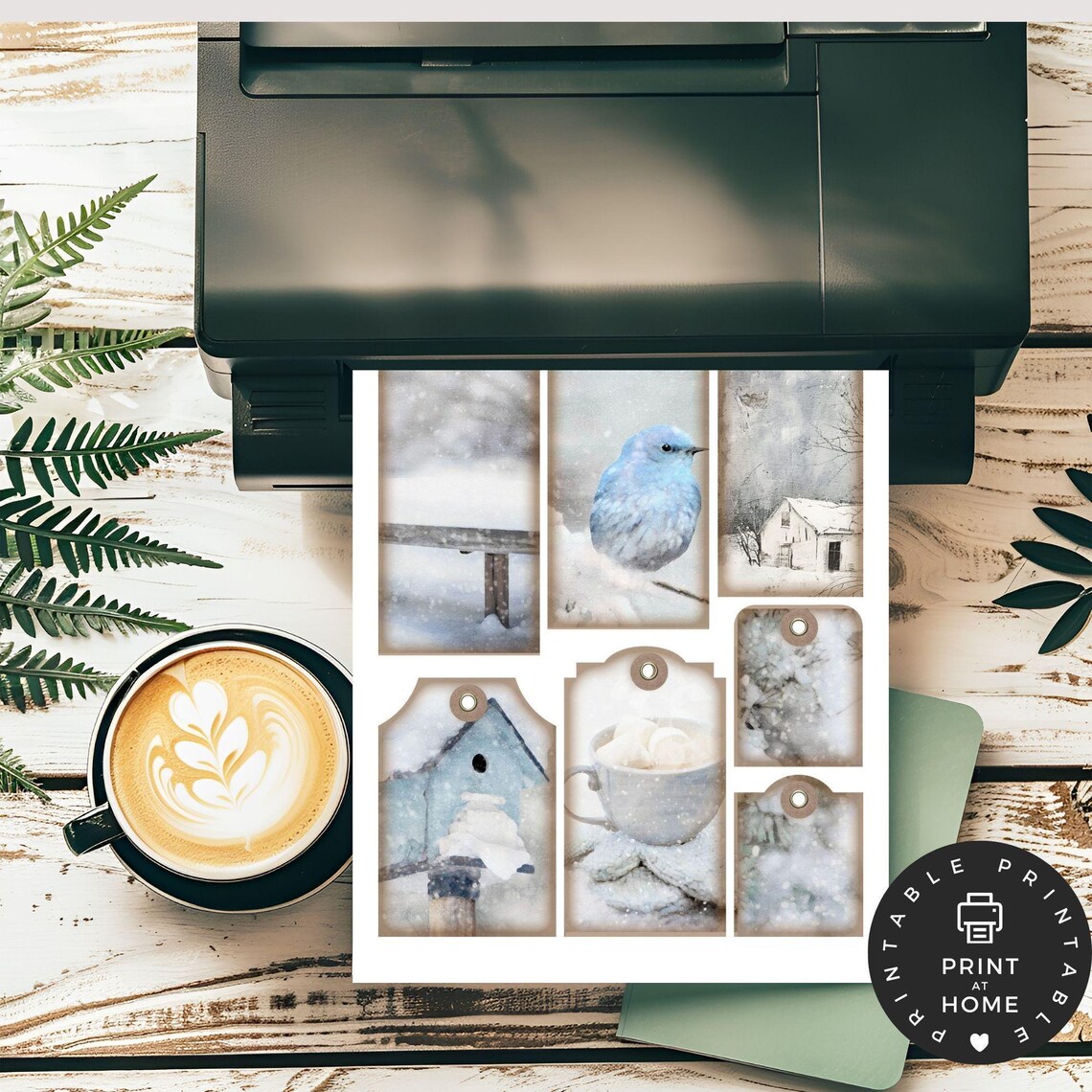 Junk Journal Kit Winter, Winter Junk Journal Printable Ephemera ...