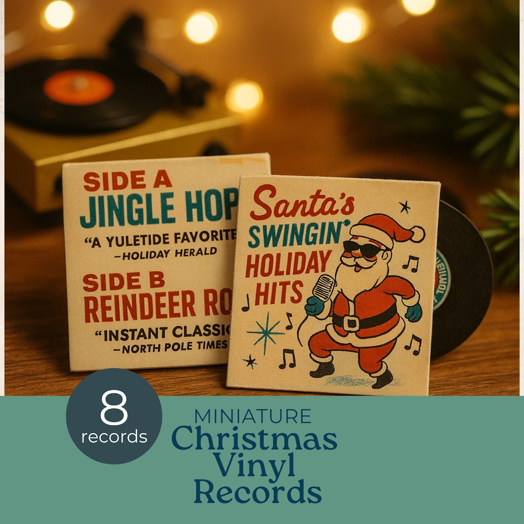 Printable Miniature Vinyl Records, Christmas Record Album Covers ...