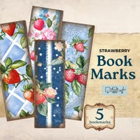 Reading is My Jam Bookmark | Strawberry Coquette Bookmark | Spring ...