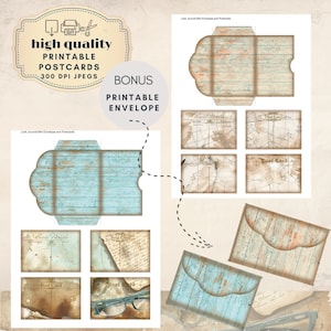 Junk Journal Kit Detective, Journal Postcards & Folders, Detective ...