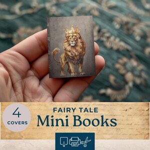 Fairy Tale Book Printable Mini, Fairies Dollhouse Mini Book, Vintage ...