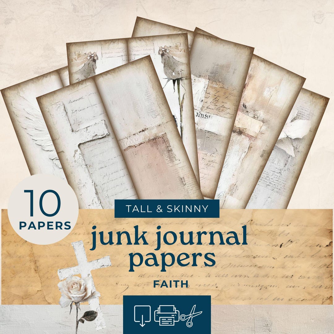 Faith Tall and Skinny Junk Journal Printables , Tall Skinny Journal ...