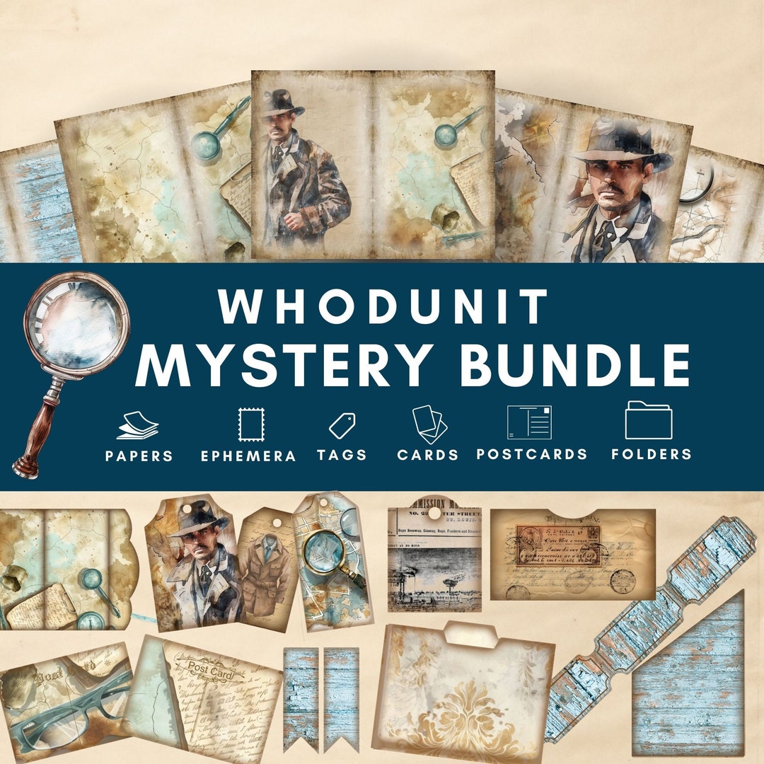 Junk Journal Kit Detective ,detective Crafting Kit, Paper Craft Project ...