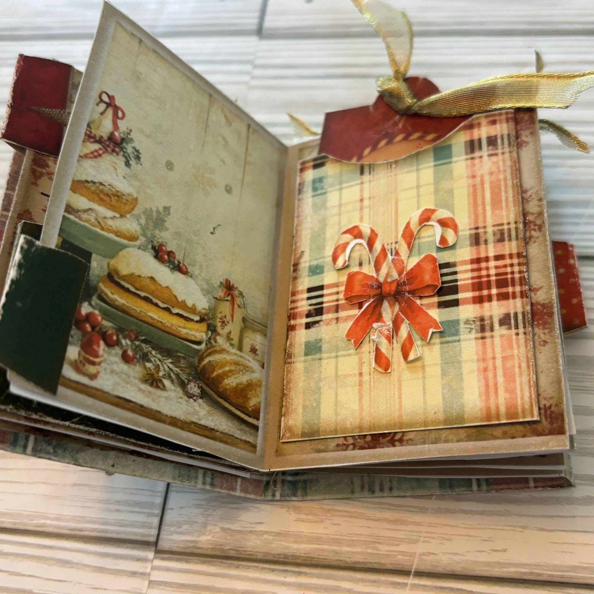 Christmas Plaid Mini Junk Journal Kit, Shabby Chic Printable Mini Junk ...