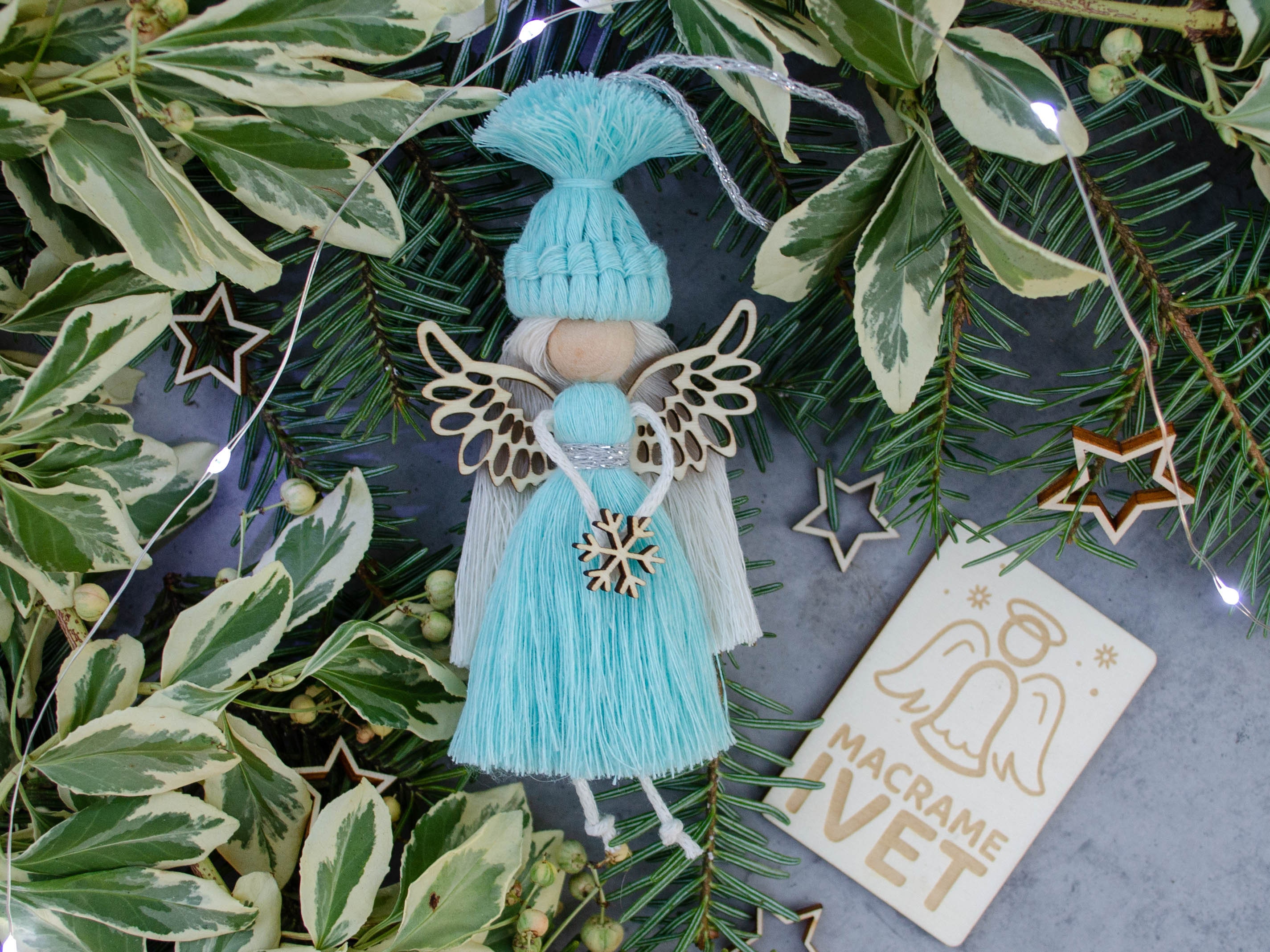 Macrame Angel, Macrame Doll, Angel Guardian, Personalized Gift for ...