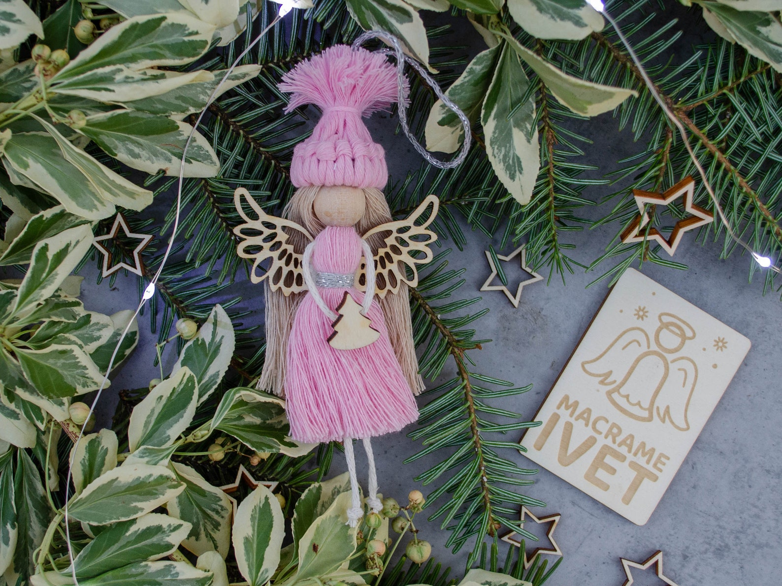 Macrame Angel, Macrame Doll, Angel Guardian, Personalized Gift for ...