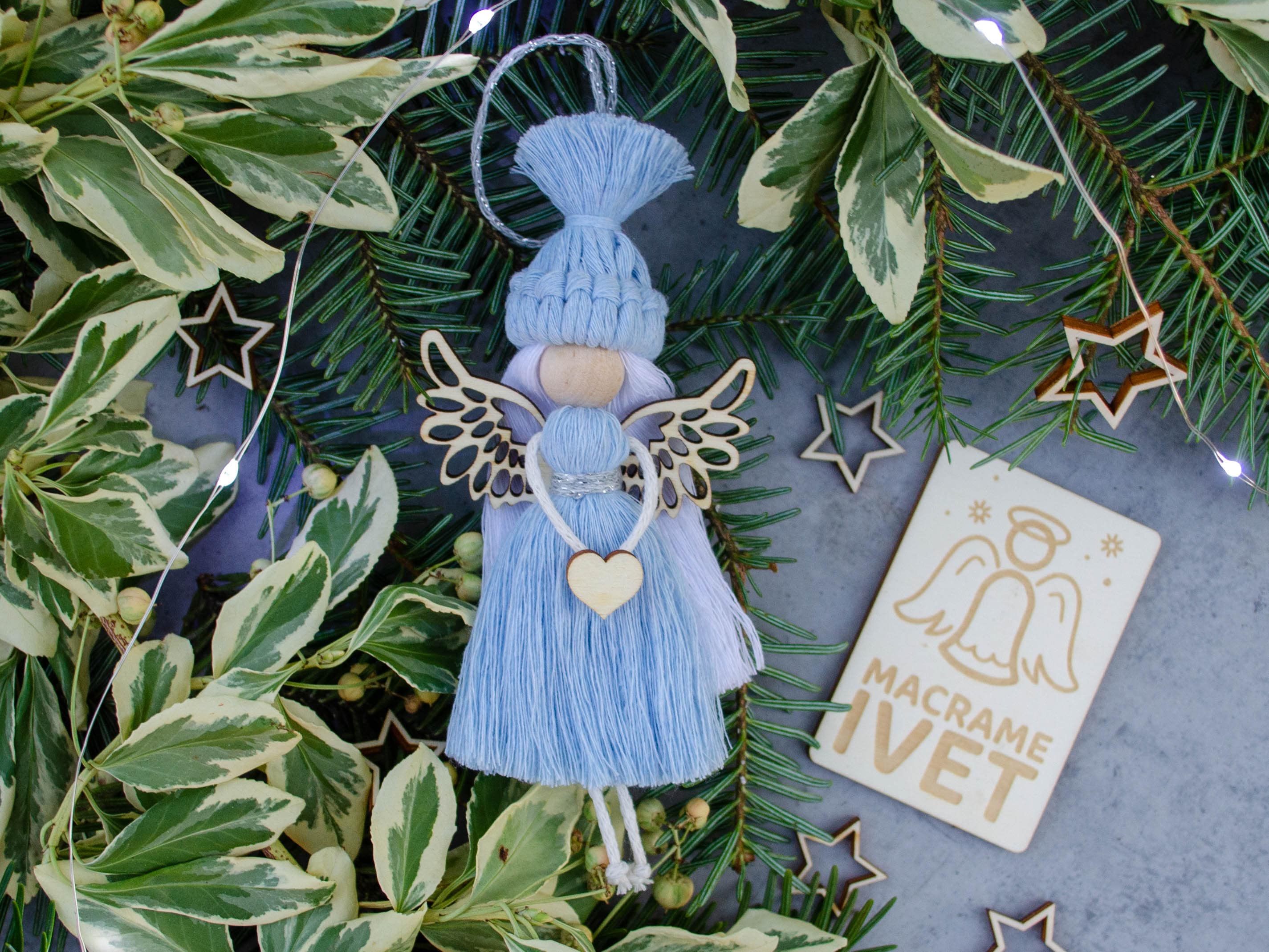 Macrame Angel, Macrame Doll, Angel Guardian, Personalized Gift for ...