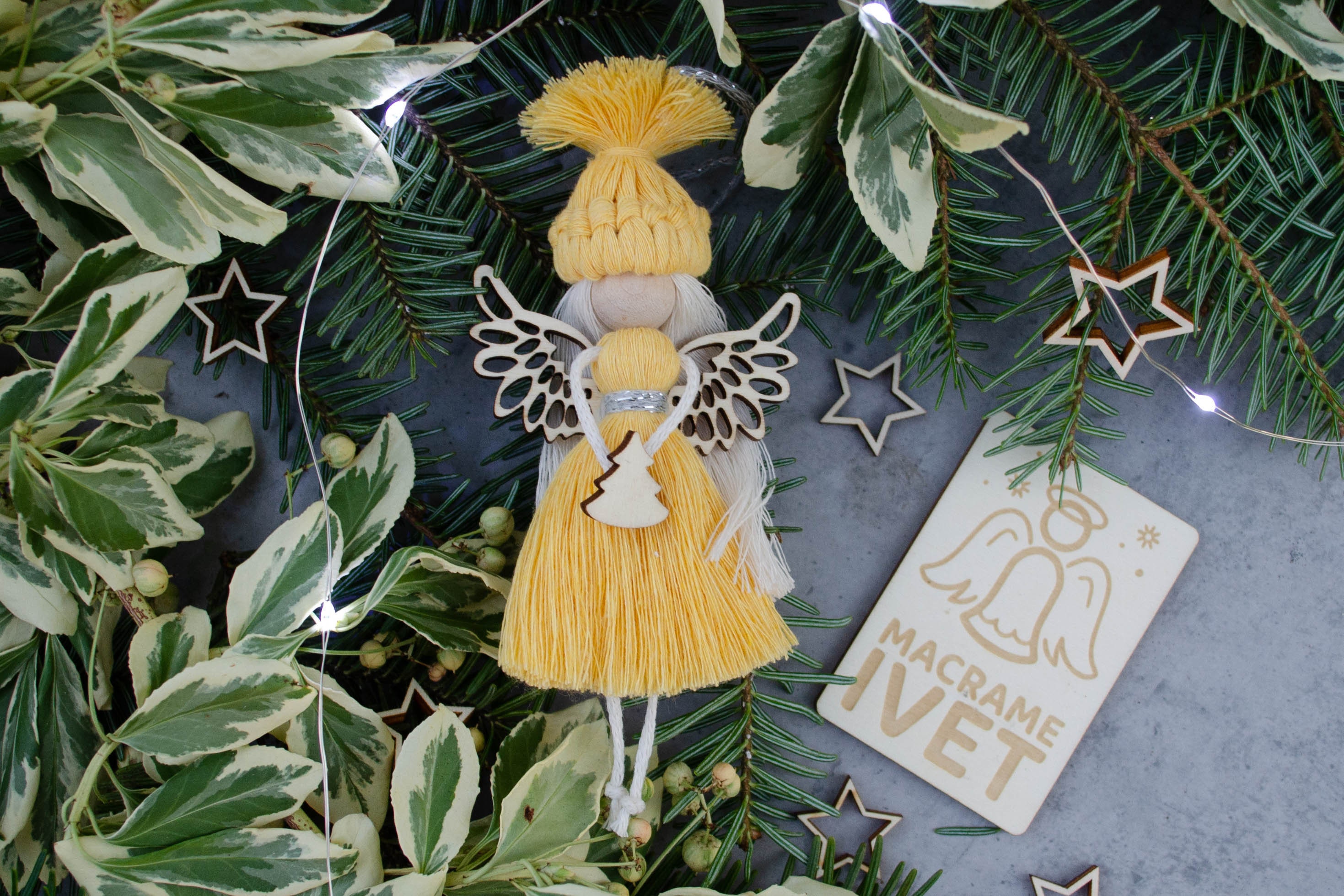 Macrame Angel, Macrame Doll, Angel Guardian, Personalized Gift for ...