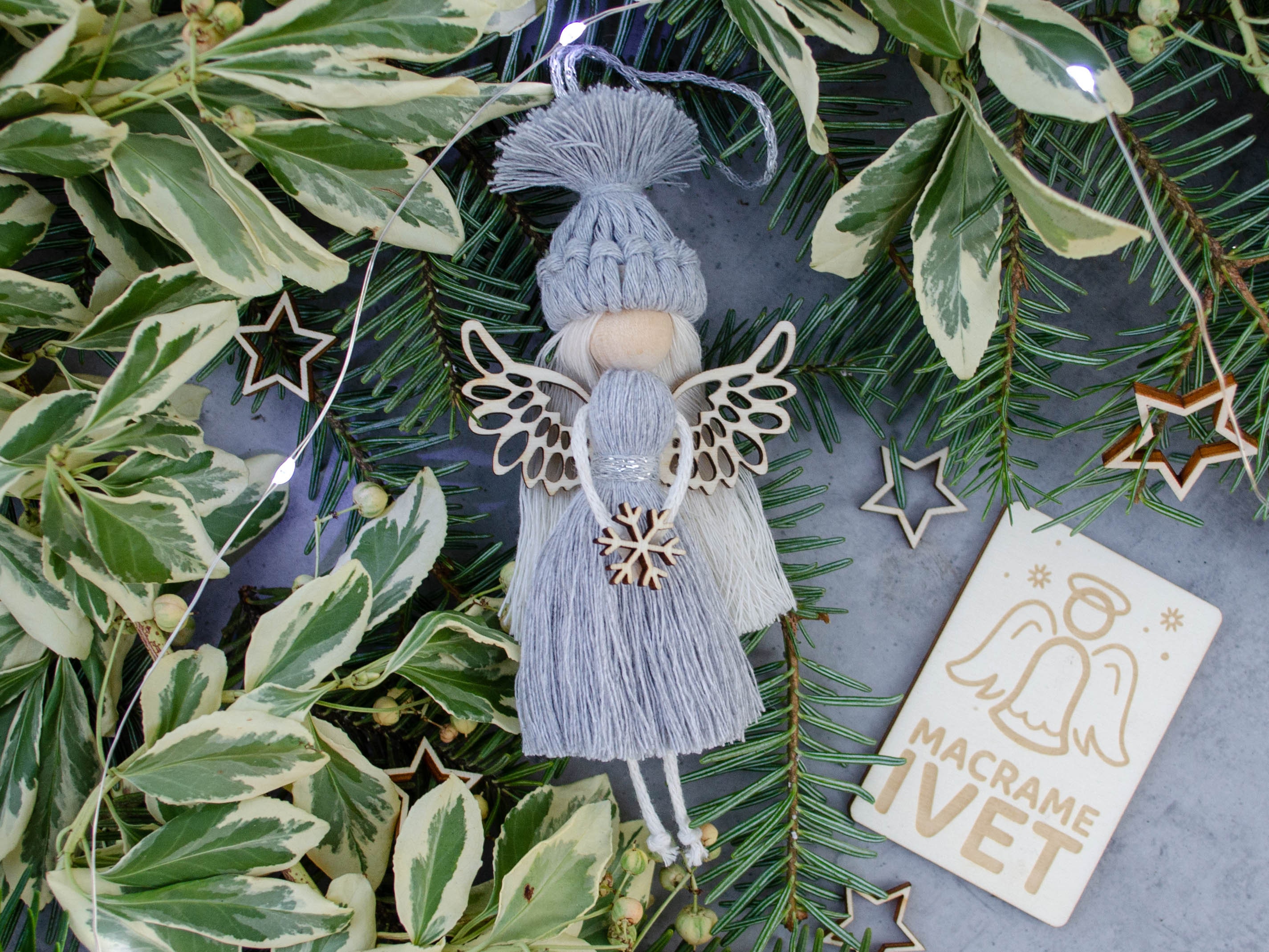 Macrame Angel, Macrame Doll, Angel Guardian, Personalized Gift for ...