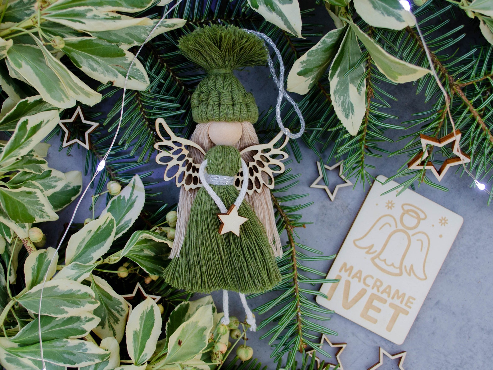 Macrame Angel, Macrame Doll, Angel Guardian, Personalized Gift for ...