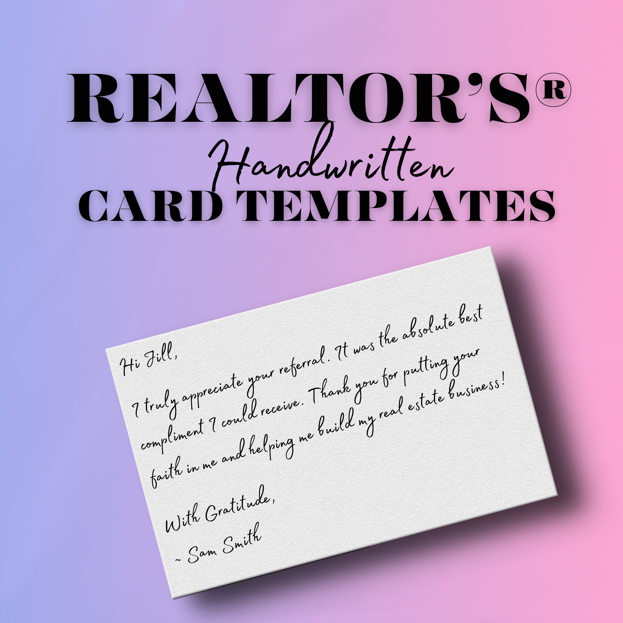 Over 45 Handwritten Card Templates for Real Estate Agents! - Etsy