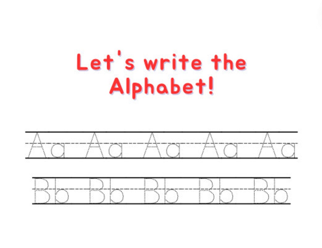 Printable Abcs Practice Worksheet - Etsy