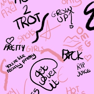 Y2K Cool Spray Paint Words Poster Digital Wall Art Print - Etsy