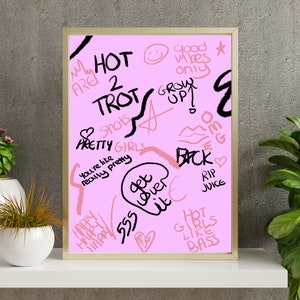 Y2K Cool Spray Paint Words Poster Digital Wall Art Print - Etsy