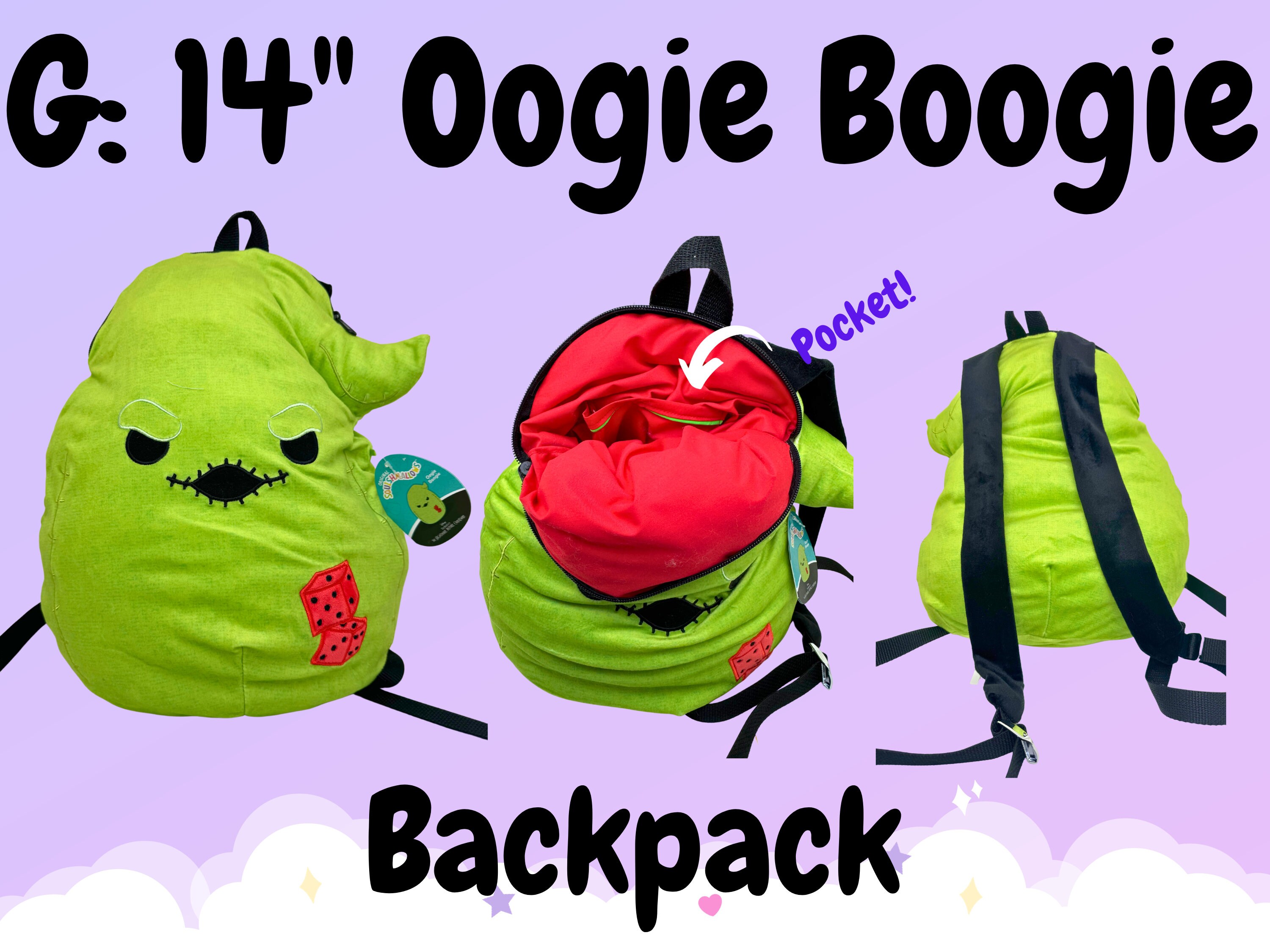 NIGHTMARE BEFORE CHRISTMAS Custom Squishmallow Backpack Or Crossbody NIGHTMARE BEFORE CHRISTMAS Custom Squishmallow Backpack Or Crossbody