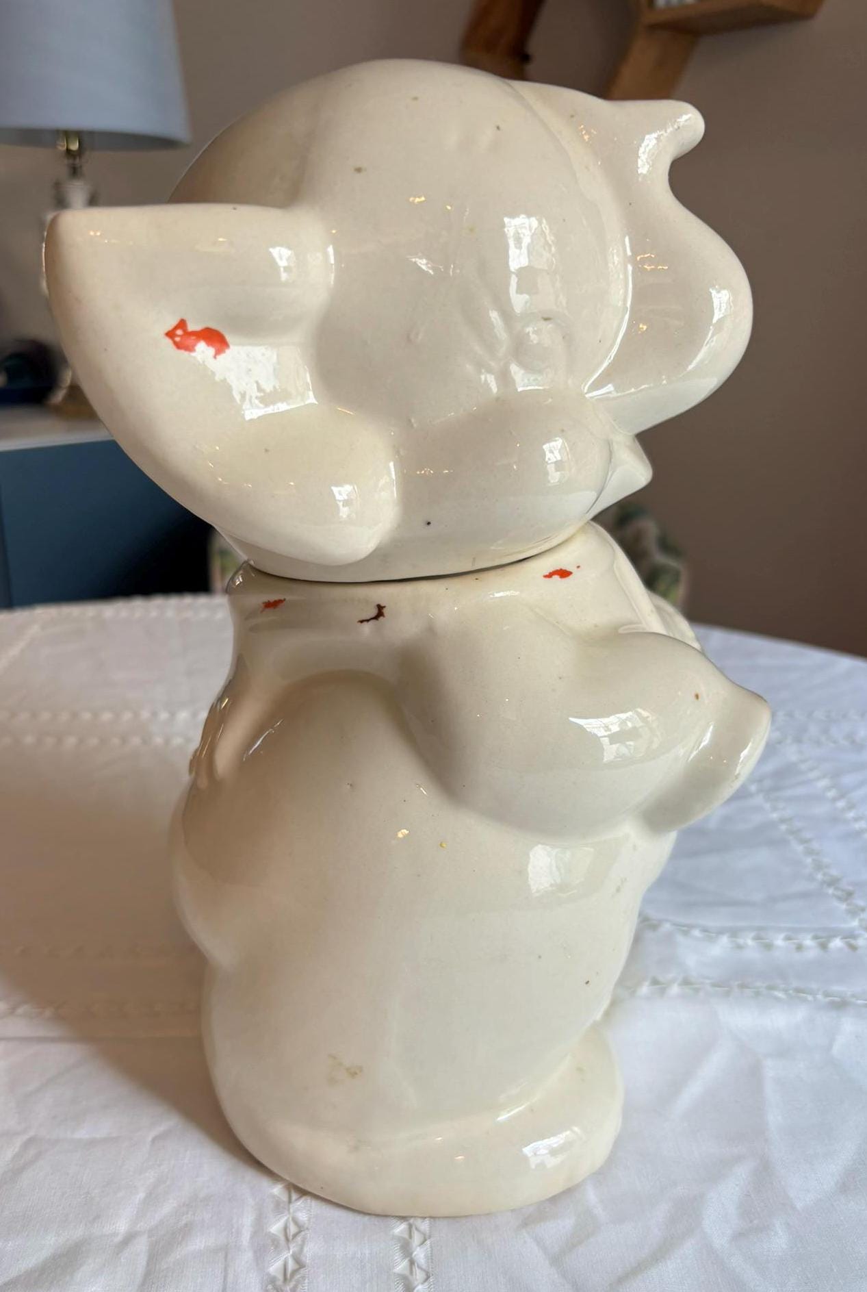 Vintage Ceramic Elephant Cookie Jar - Etsy