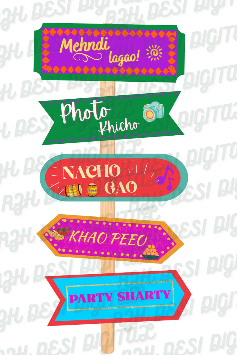 Quirky Desi Phrases as Mehendi Decor, Sangeet Decor as Haldi Decoration ...