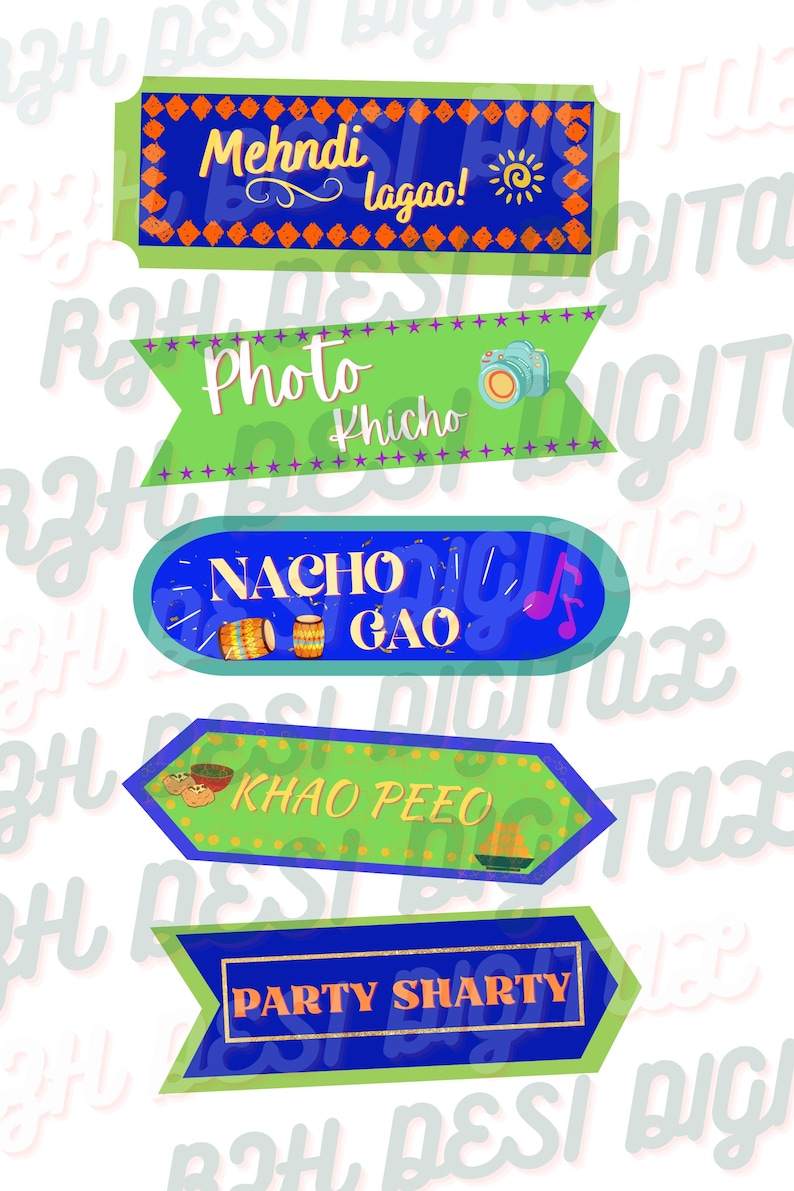 Quirky Desi Phrases as Mehendi Decor, Sangeet Decor as Haldi Decoration ...