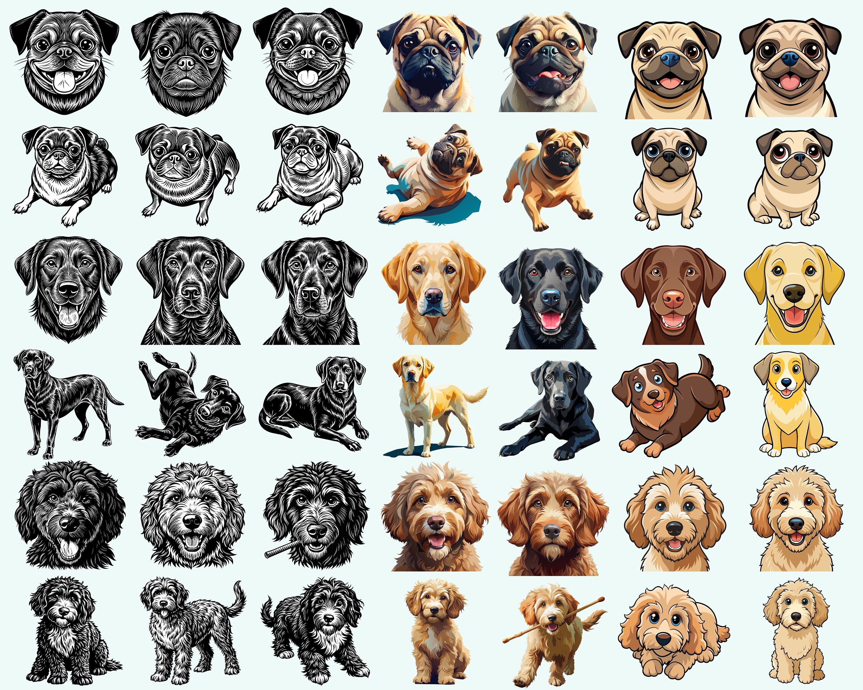 Dog SVG Canine Digial Downloads Dog Graphic T Shirt Design PNG Golden ...