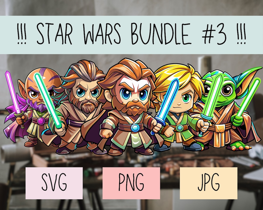 Star Wars SVG Digial Download Jedi Graphic T Shirt Design PNG Skywalker ...