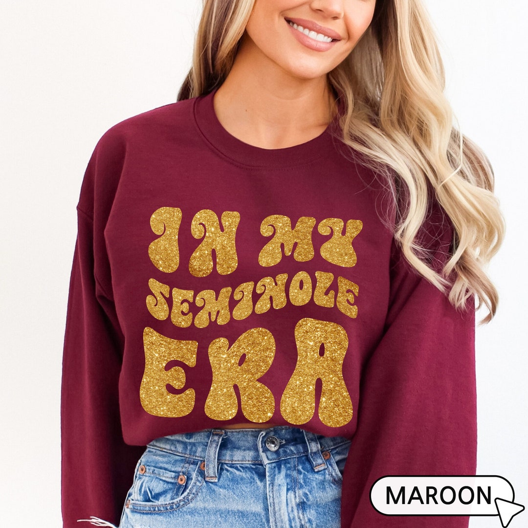 FSU Shirt, Unisex Seminole Glitter Sweatshirt, Gift for Florida State ...