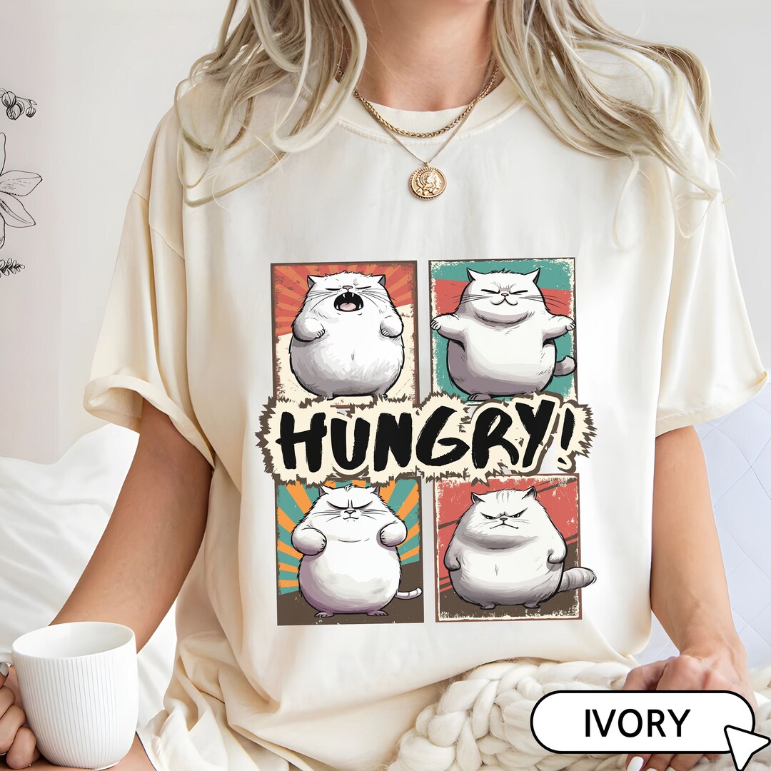 Cute Angry Chonk Cat Mom Shirt, Funny Meme Tshirt, Diet Gift for Her ...
