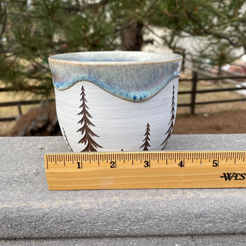 Pine Tree Carvings Bowl 1 Small Handmade Ceramic Bowl - Etsy