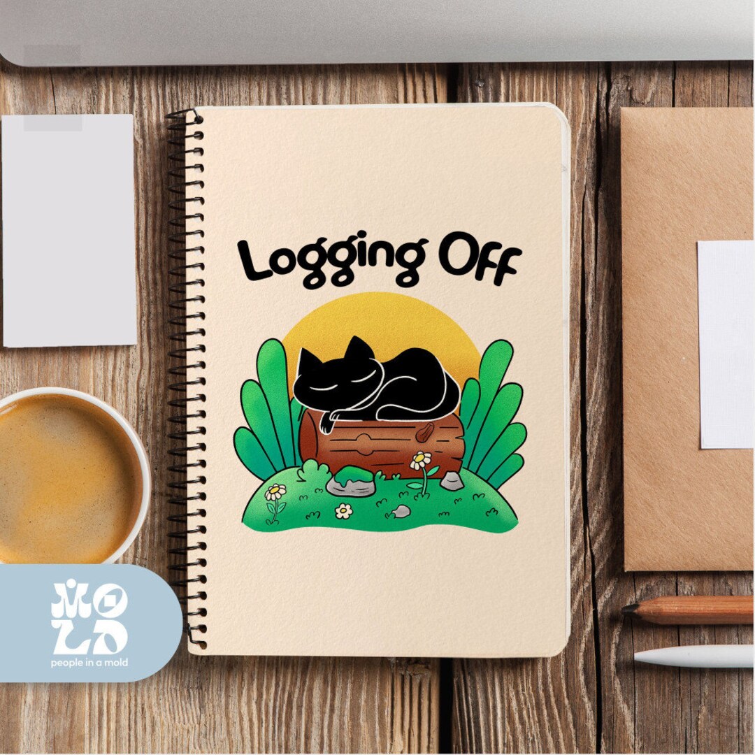 Logging off Notebook Logging off Journal Book Custom Name - Etsy