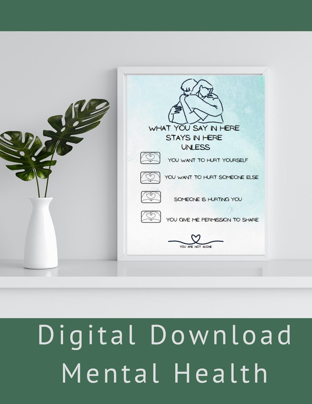 What You Say in Here Stays in Here, Therapy Office Decor, School ...