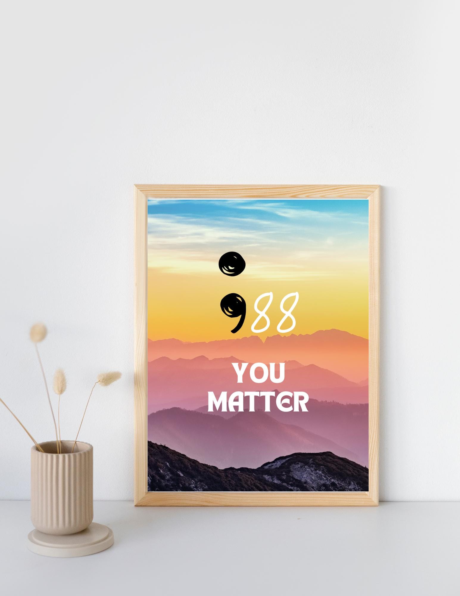 988 Mental Health Sign, SUICIDE AWARENESS, Crisis Mental Health ...