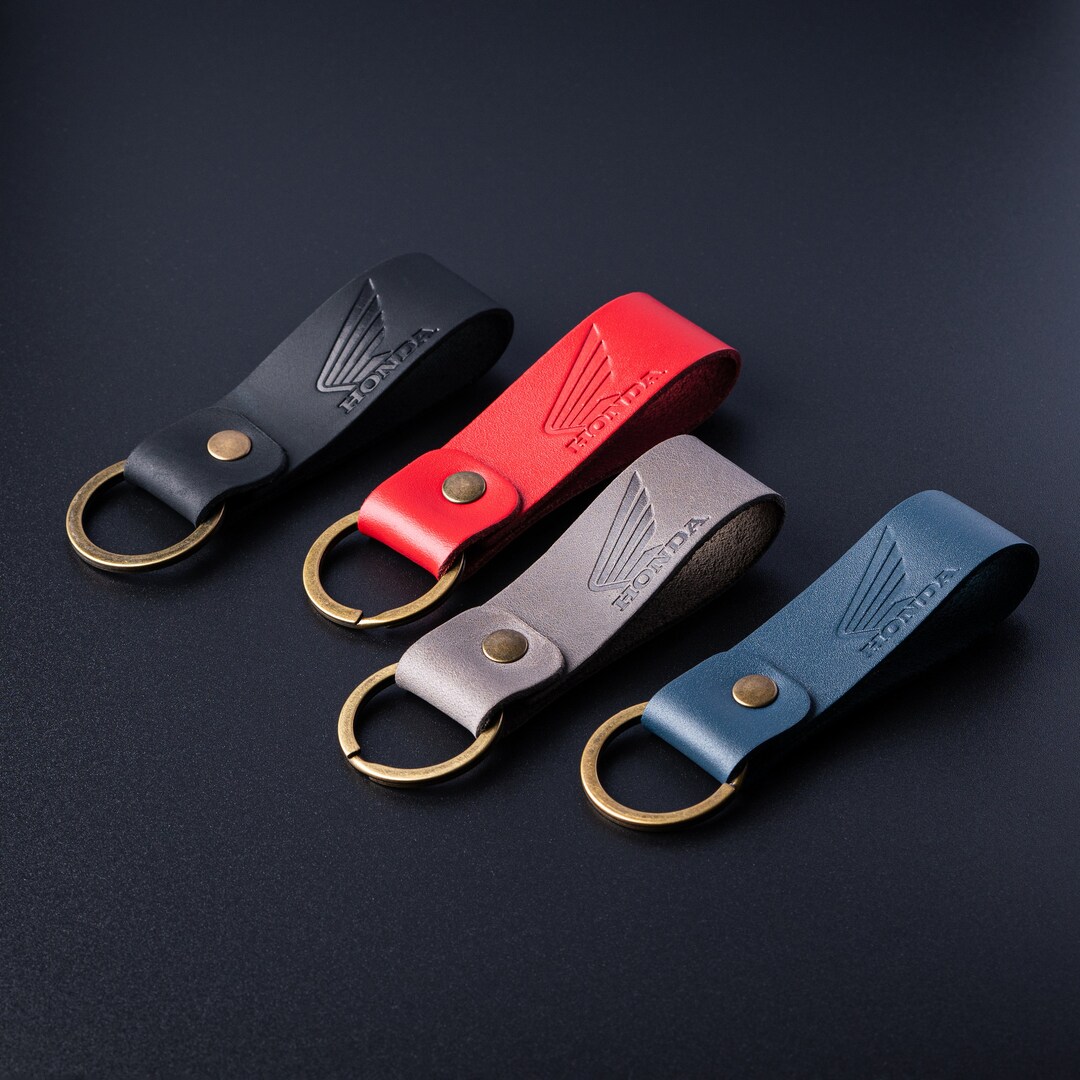 Honda Bike Motorcycle Style Leather Keyring Crazy Horse High Quality - Etsy