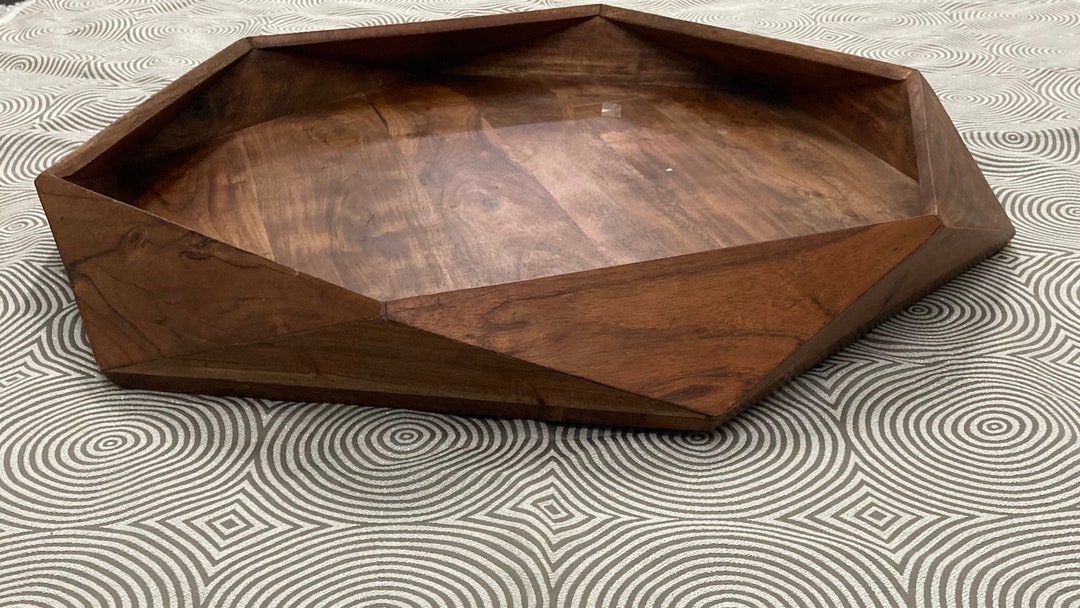 Solid Wood Hexagon Trays 28 Inch - Etsy