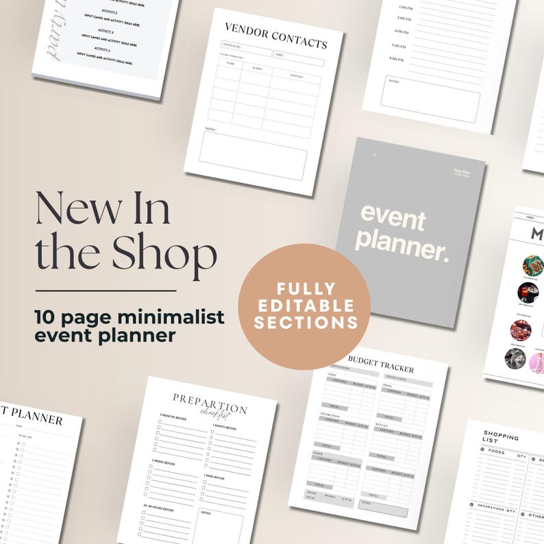 ADHD Friendly Digital Event Planner Book | Expense Tracker, Budget ...