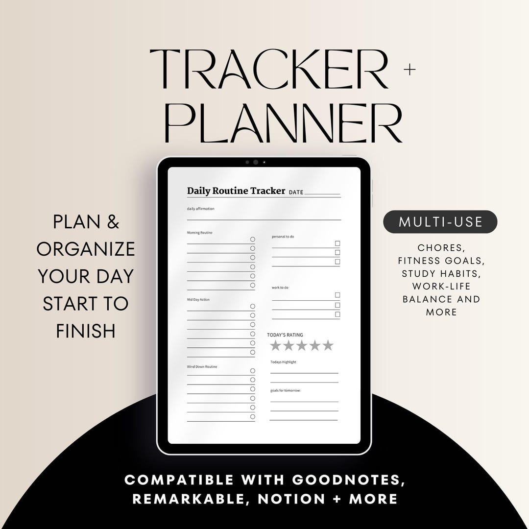 ADHD Digital Planner | Task Tracker, Daily, Weekly, Monthly (printable ...