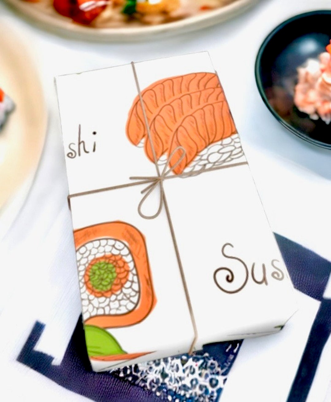 Nigiri Sushi Roll Wrapping Paper, Japanese Foodie Gift Wrap, Eco ...
