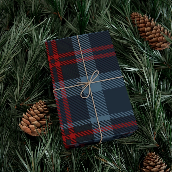 Plaid wrapping paper store