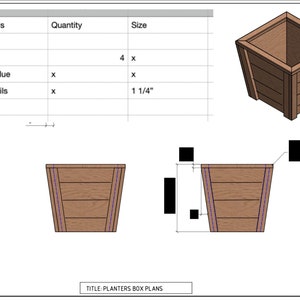 Planter Box Digital Plans || DIY Planter Box - Etsy