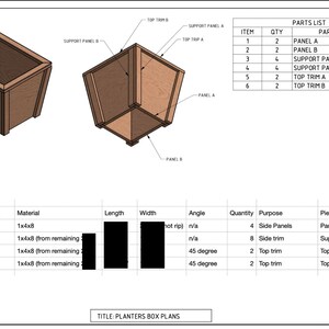 Planter Box Digital Plans || DIY Planter Box - Etsy