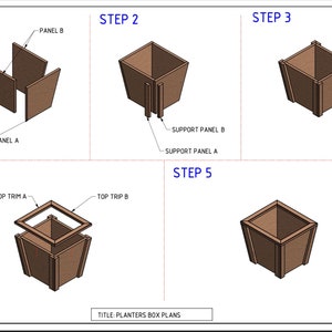 Planter Box Digital Plans || DIY Planter Box - Etsy